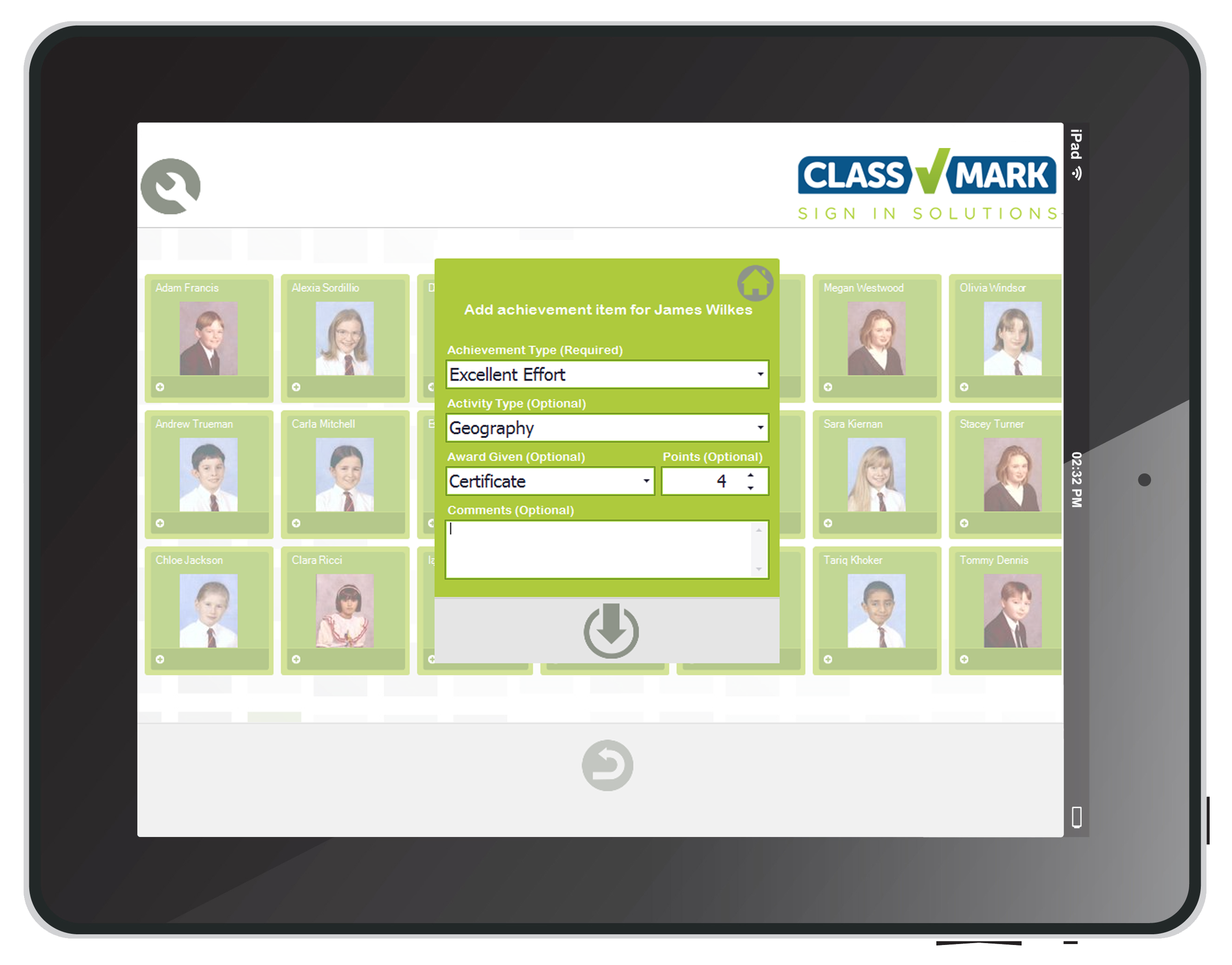 Classmark the in class pupil registration for SIMs. Using multiple devices
